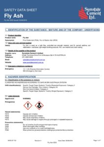 Safety Data - Sunstate Cement Ltd